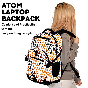 J World New York Atom Multi-Compartment Laptop Backpack, Palm Leaves, 18.5 X 13 X 7.5 (H X W X D)