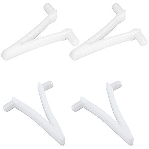 12 Pieces Pool Butterfly Clip V Clip Pool Attachment Clip for Swimming Pool Pole Attachments for Leaf Rake Brush Skimmer Net, White