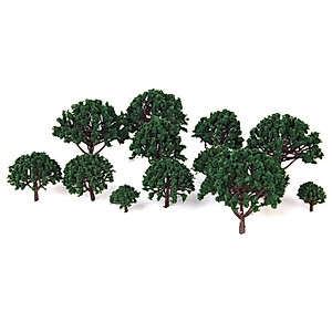 Angoily 20pcs Model Scenery Tree Yellow Scenery Layout Landscape Trees Model Trees Model Scenery Landscape Trees