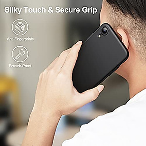 JETech Upgraded Slim (0.85 mm Thin) Case for iPhone XR 6.1-Inch, Camera Lens Cover Full Protection, Slim Fit Ultra Thin Lightweight Matte Hard PC, Support Wireless Charging (Black)