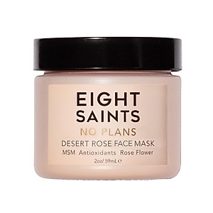Eight Saints No Plans Clay Face Mask Skin Care Product, Natural and Organic Pore Reducing Clay Facial Mask to Remove Blemishes, Acne, Oil, and Impurities, 2 Ounces