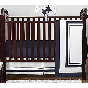 Sweet Jojo Designs White and Navy Hotel Fabric Memory/Memo Photo Bulletin Board