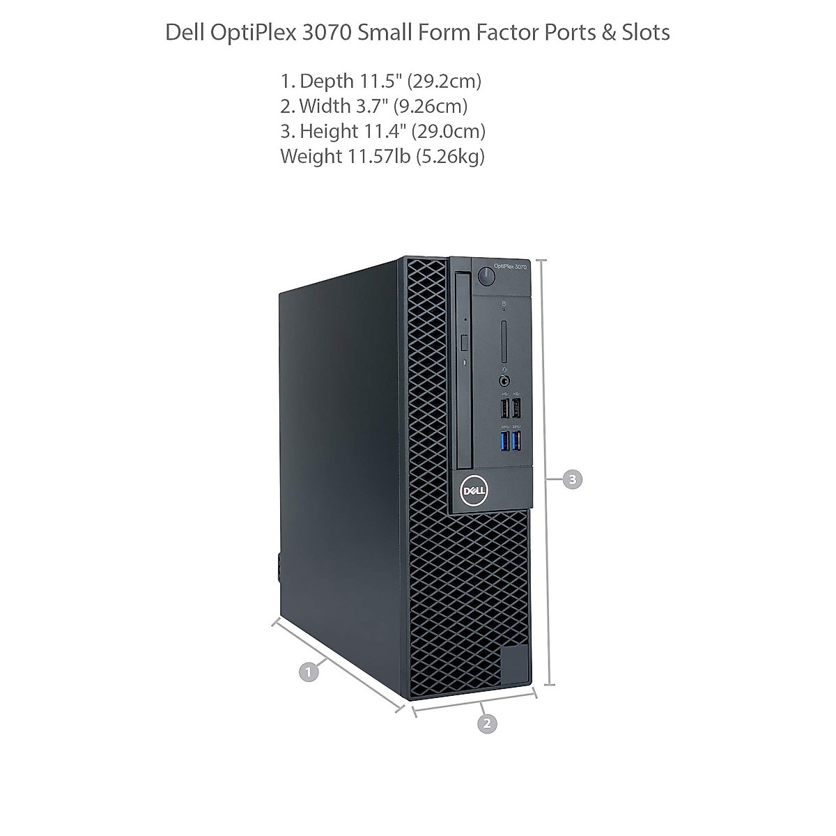 Dell OptiPlex 3070 SFF Small Form Factor Desktop - 9th Gen Intel Core i7-9700 8-Core CPU up to 4.70GHz, 32GB DDR4 Memory, 1TB SSD, Intel UHD Graphics 630, DVD Burner, Windows 10 Pro (Renewed)