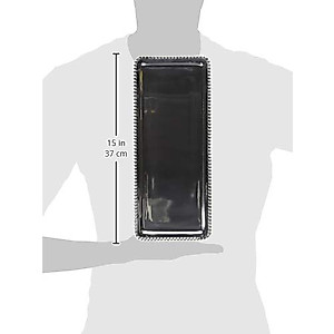 Mariposa Beaded Long Tray, One Size, Silver