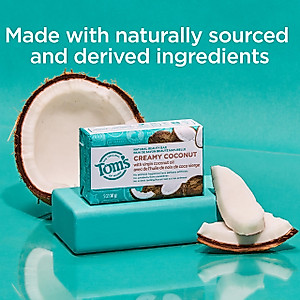 Tom's of Maine Natural Beauty Bar Soap, Creamy Coconut With Virgin Coconut Oil, 5 oz. 6-Pack (Packaging May Vary)