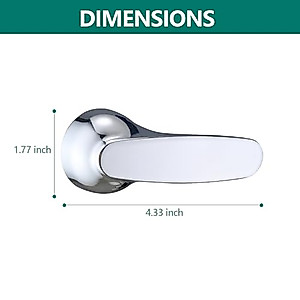 RAINREVIVE Repalcement Shower Handle, Compatible for 1300/1400 Series Tub Faucet for Delta, H79 Single Metal Lever Handle Kit, Chrome