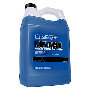 Nanoskin NON ACID Professional Wheel & Tire Cleaner 1 Gallon – Works with Wheel Brush & Tire Brush | Car Wash Wheel Cleaning Spray for Car Detailing | Removes Brake Dust, Oil, Dirt, Light Corrosion