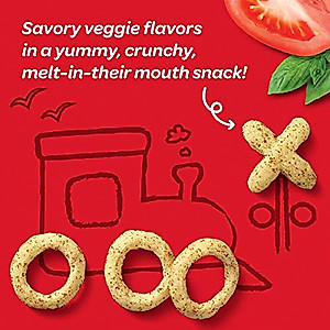 Happy Baby Organic Snackers Baked Grain Snack for Crawling Babies, Tomato and Basil, 1.5 Ounce (Pack of 6)