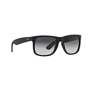 Ray-Ban Justin New Sunglasses (54 mm, Matte Black Frame Black Lens)