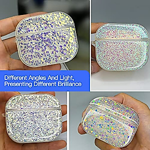 Tucana Cute Shining Airpods Pro Case for Women and Girls, Bling Glitter Hard Case Compatible with Apple Airpods Pro Charging Case （Gold）