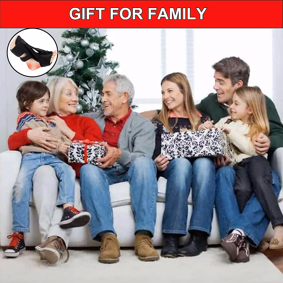 MIYALIONE Upgrade Plantar Fasciitis Night Splint 2 Pack 3 Adjustable Straps Plantar Fasciitis Relief Brace for Women&Men Relief Brace for Plantar Fasciitis Achilles Tendonitis and Foot Drop (Black)