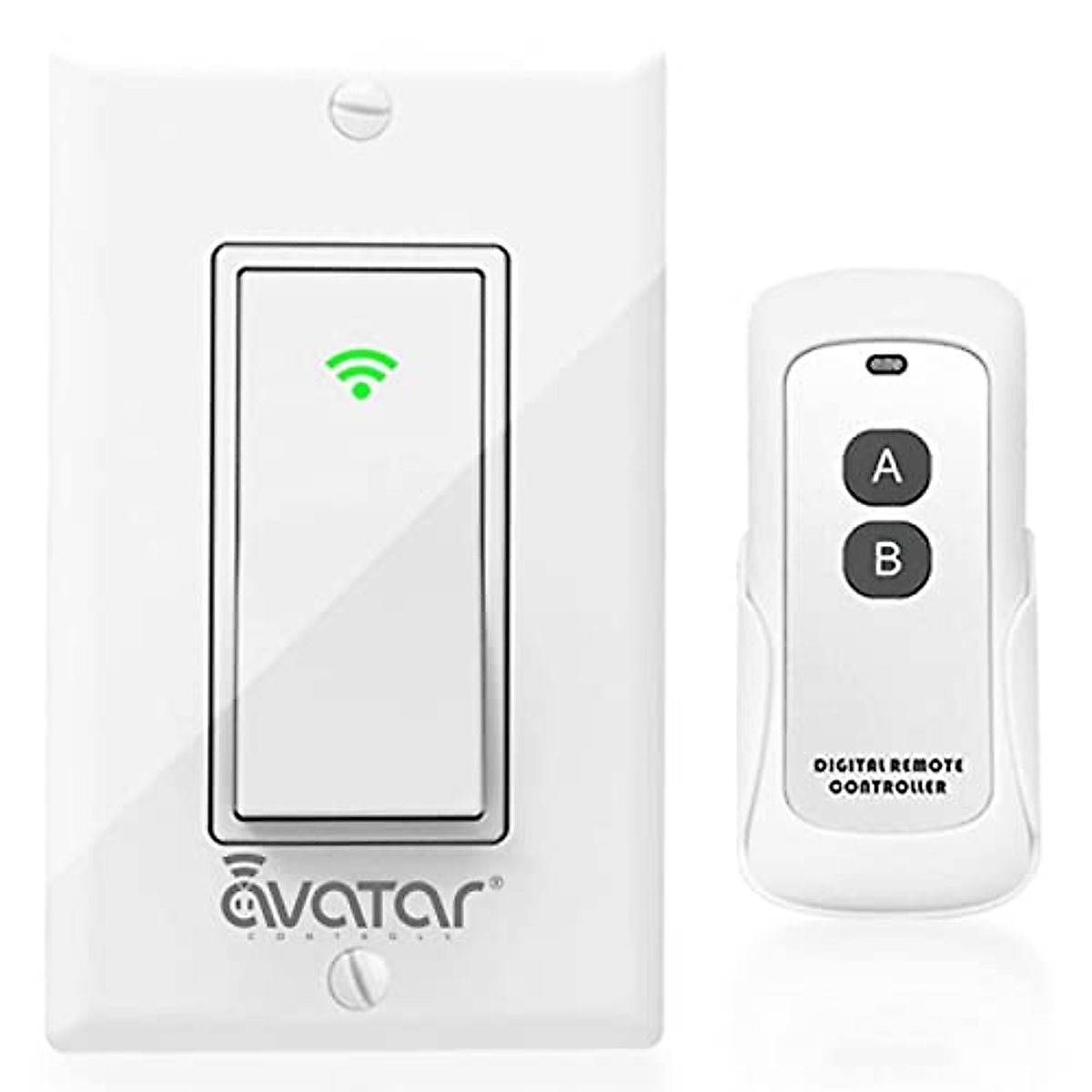 WiFi Light Switch, Wireless Smart Switch Alexa Remote Control, Avatar Controls Electrical Switch for Smart Home, DIY Your Household Appliances