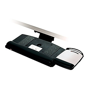 3M Easy Adjust Keyboard Tray, Adjustable Platform, 23-Inch Track, Black (Akt150le)