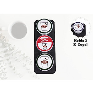 Polar Whale Hotel Hospitality Coffee Pod Storage Organizer 4 Piece Multi-Pack Tray Holder Waterproof Washable Bed and Breakfast Drawer Insert Holds 3 Pods Each Compatible with Keurig K-Cup 4 Pc Set