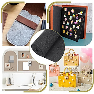 BENECREAT 118x9.4inch Felt Fabric Roll, Dark Gray Craft Felt Roll for Felt Table Mats, DIY Craftwork, Sewing and Patchwork,2mm Thick