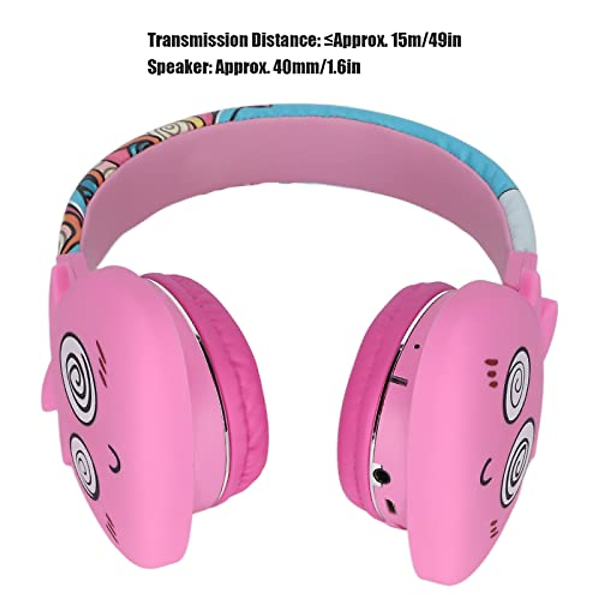 Kids Bluetooth Headphones,Over-Ear Foldable Noise Cancelling Headset,Cute Cartoon Wired/Wireless Headphones,Built in Microphone,Stereo Sound,Up to 4-6 Hours Play,for Children, Adolescents,Adults
