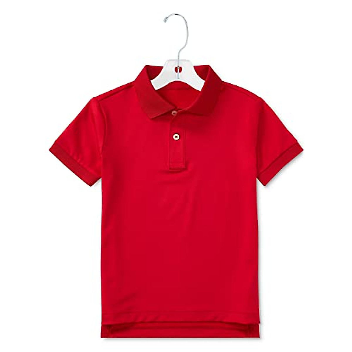 12 inch Wide Reinforced Clear Plastic Child Shirt Hangers with Swivel Hook and Notched Shoulders (Quantity 100) (Clear, 100)