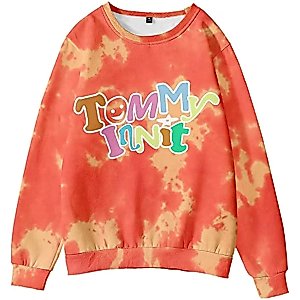 TommyInnit Merch Red Edition Crewneck Sweatshirt Cosplay Dream Team SMP MCYT Men/Women Hoodie Sweater (XXL)
