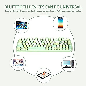 125 Keyboard,Bluetooth 5.1 Laptop Keyboard,Multi‑Device Compact Keyboard,Ergonomic Computer Quiet Keyboard,Keyboard for Laptop Mobile Phone Tablet,for