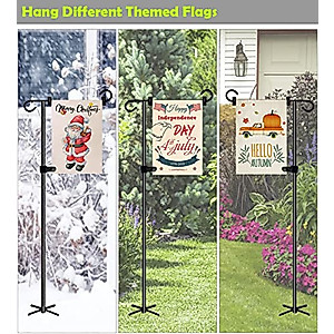 Ardier 50-inch Outdoor Garden Flag Stand, Extra Tall Yard Flag Holder for Outside 12x18 Home Patio Decor, 2-Pack
