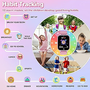 HD Touchscreen Smartwatch for Girls Ages 5-12 - With 26 Games, Video Camera, Music, Pedometer and More - Fun Educational Birthday Gift