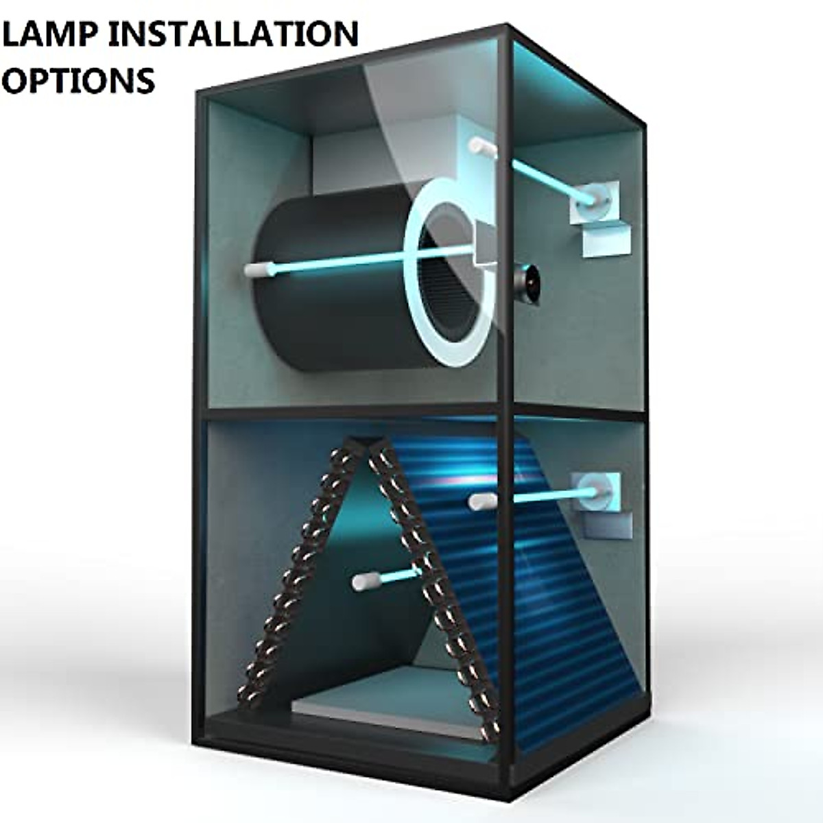 120V UV Lamp for HVAC Coil Systems (up to 5 tons) with 14″ 14W Ultraviolet Bulb