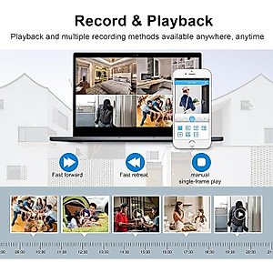 Lapetus 4CH 1080N Hybrid 5-in-1 AHD DVR (1080P NVR+1080N AHD+960H Analog+TVI+CVI) Standalone DVR CCTV Surveillance Security System Video Recorder Motion Detection HDD & Cameras not Included