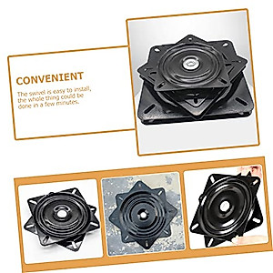 Homoyoyo Table Turntable Camping Hammock Stool Swivel Plate Ball Bearing Boat Seat Pedestals Furniture Bar Stool Seat Replacement Cold Rolled Steel to Rotate Mount Swivel Chair