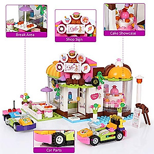 Friends Tree House Coffee Shop Building Blocks Sets, Treehouse Cafe Building Kit for Girls Age 6-12 Years Creative Roleplay Birthday Gift for Kids Toddlers with Storage Box (960 Pieces)