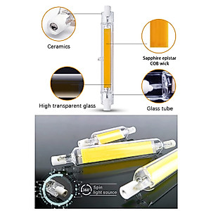 TOWBEBER R7s LED Bulb 78mm, 10W Double Ended J Base T3 LED Replacement for Halogen Light Bulbs 100W, Sapphire Epistar 3rd Generation 1000lm COB LED 3000K Warm White Light CRI 85 (3PCS)