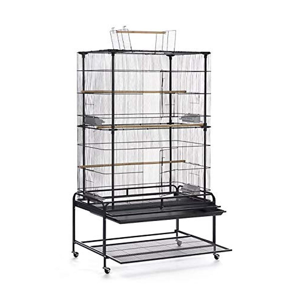 Prevue Pet Products Playtop Flight Bird Cage with Stand - F085, Black