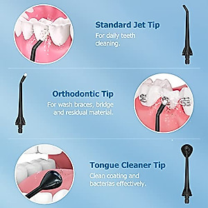 Electric Toothbrush with Water Dental Flosser, 4H Charge 30 Days Use, 4 Modes Cordless Dental Flosser Picks, 3 Modes Sonic Electric Toothbrush, 4 Brush Heads and 4 Water Jet Tips