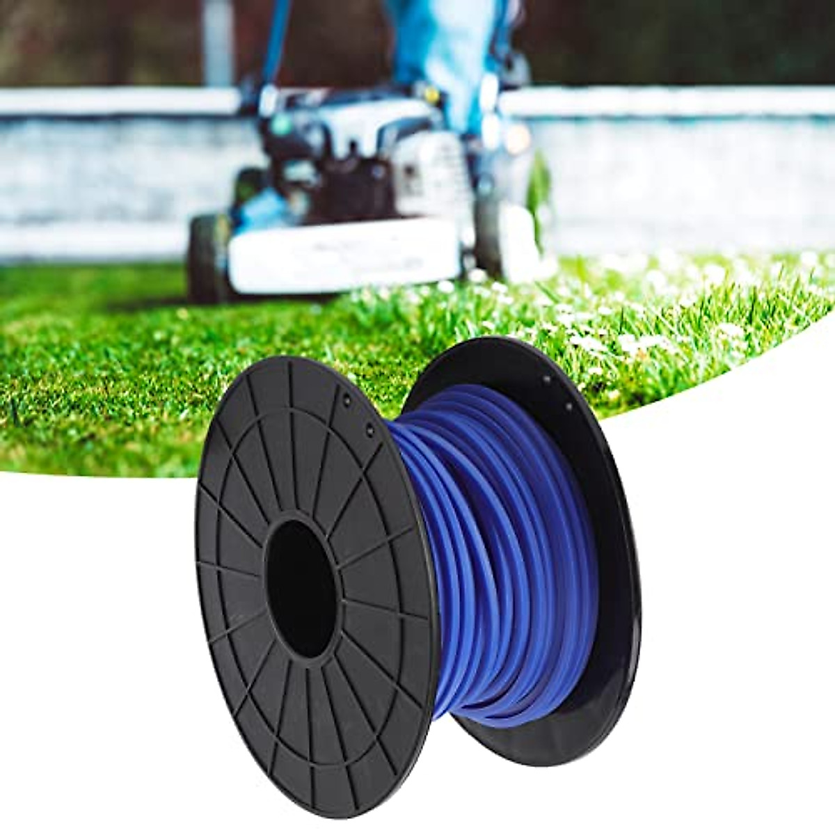 Zerodis Blue Square Trimmer Line,Twist Shape Trimmer Line for Duty Lawn Mower Cutters Round Spool String Trimmer Line Weed Wacker String Trimmer Cord