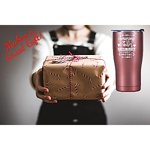 AAtlonia Teacher Gifts, Teacher Tumbler-An amazing teacher is hard to find- Teacher Retirement Gifts for Women, Teacher Coffee Mug Appreciation Gifts (Rose Gold)