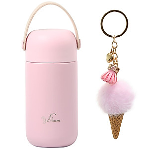 Yerbam 5.5oz Mini Tumbler Stainless Steel Vacuum Insulated Water Bottle Double Wall Thermos Flask Small Size BPA Free Leakproof (brink pink)