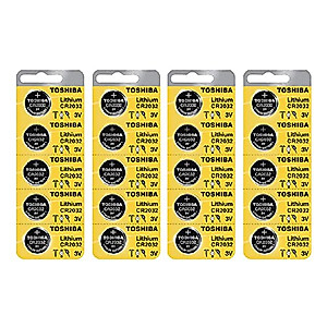 TOSHIBA CR2032 3 Volt Lithium Coin Battery (20 Batteries)