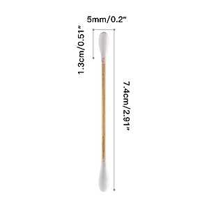 Bamboo Cotton Swabs - 500 Count - FSC Certified and PETA Approved, Eco Friendly Double Tips, Plastic Free Ear Sticks, All Natural 100% Biodegradable Organic Cotton buds by Isshah