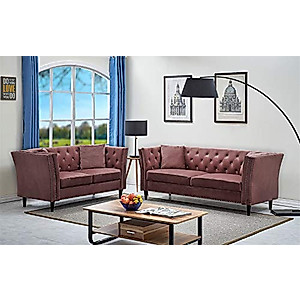 Container Furniture Direct Arielle Sofas, Rose