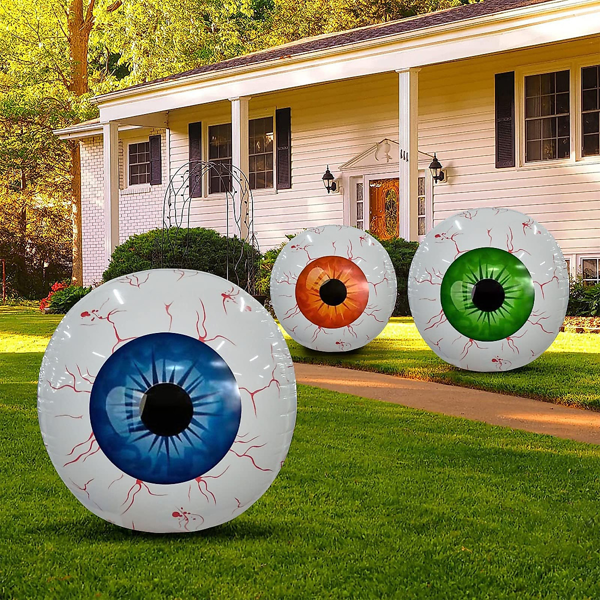 IAMAGOODLADY Halloween Decor Scary,Halloween Inflatables Eyeball Decorations Eyeballs Indoor Outdoor and Garden Halloween Decors Under Overstock Items Clearance Prime Scary Party Supplies