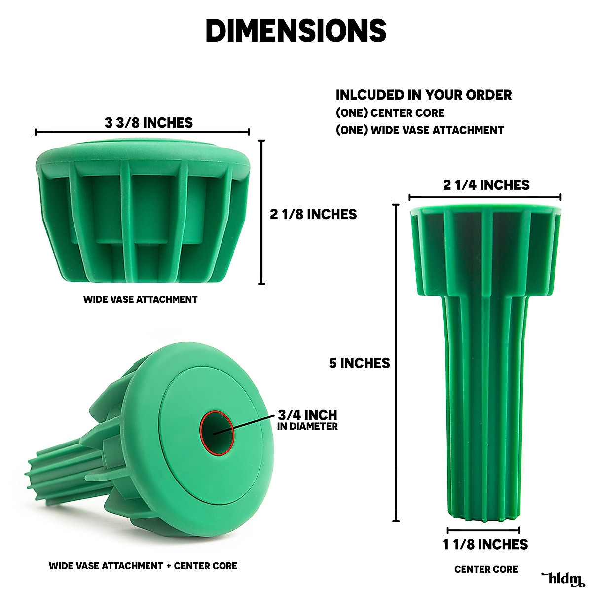 HLDM Cemetery Vase Rubber Inserts, Cemetery Flowers Holder for Keeping Bouquets in Place, Reusable Alternative to Messy Floral Foam Styrofoam Cones, Create Elegant Grave Decorations for Cemetery
