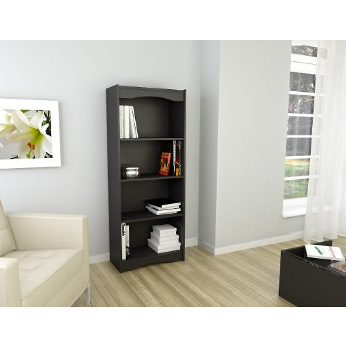 Sonax Hawthorn Tall Bookcase, 60", Midnight Black