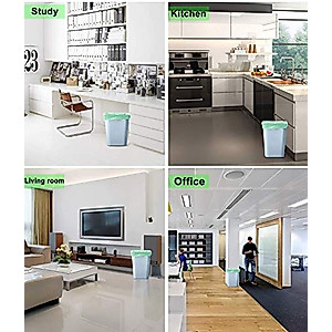 8 Gallon Biodegradable Trash Bags, AYOTEE Garbage Bags 8 gallon, Compostable Medium Trash Bags, Unscented Leak Proof Bags for Office, Home, Bathroom, Car, Kitchen(Green)