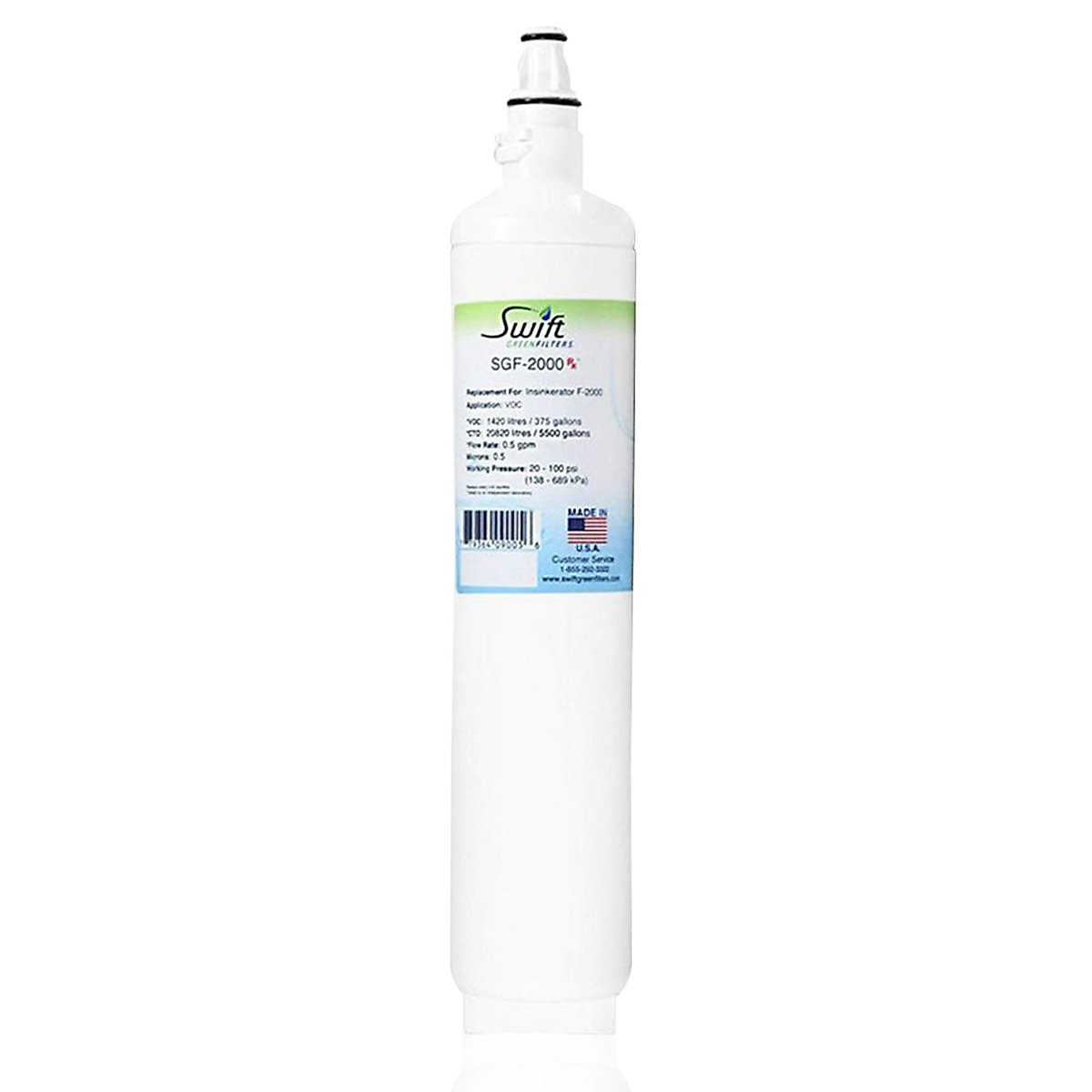 Swift Green Filters SGF-2000 Replacement for Insinkerator F-2000 Water Filter (1 Pack) Made in USA