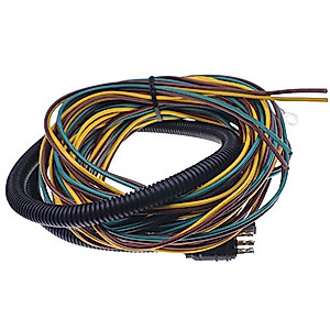 CARROFIX Trailer Wiring Harness 4-Way Flat Connector 25 FT Long - 18-Gauge Color Coded Trailer Wire Extension with 3 FT Ground Wire
