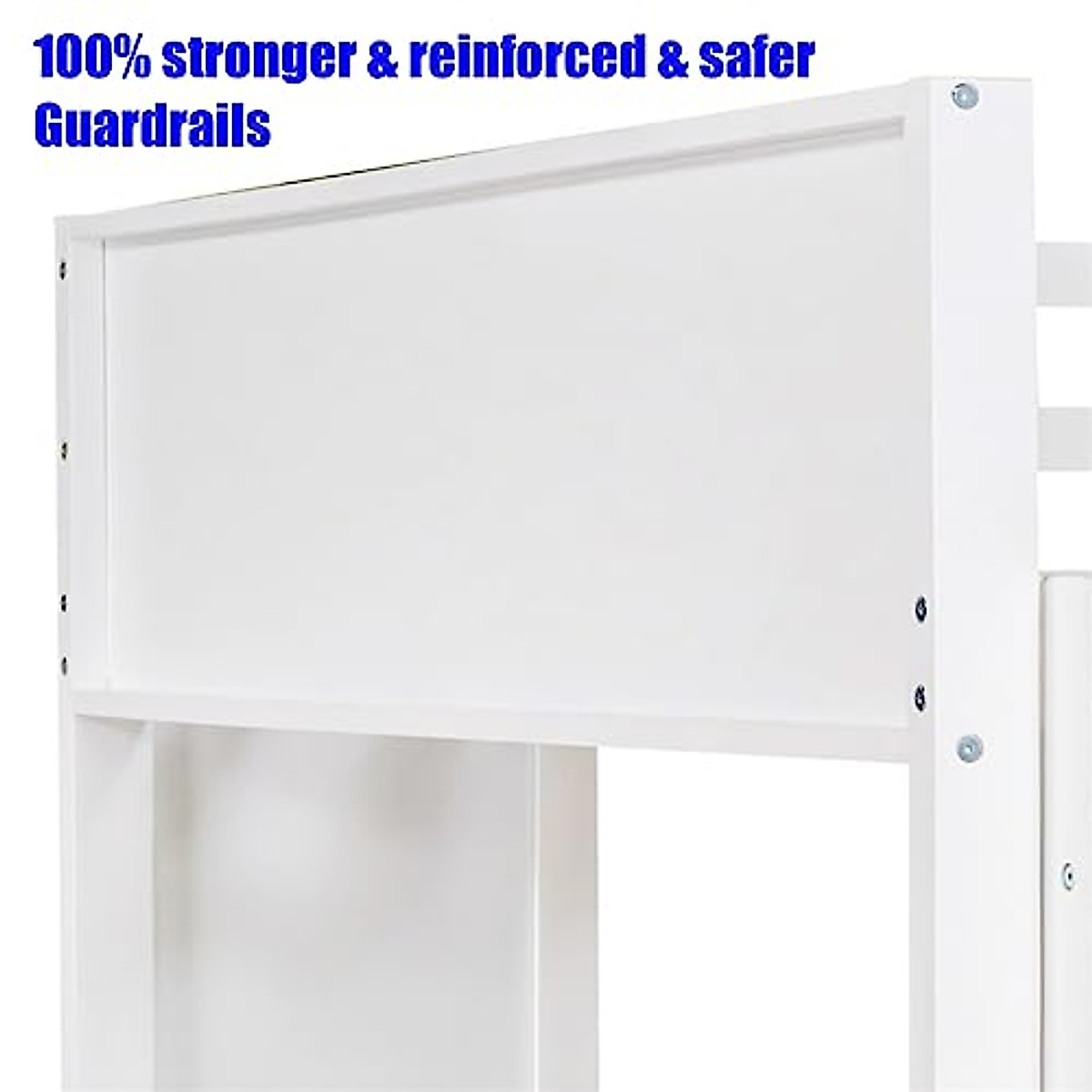 ZORQ Upgraded Version & Stronger Solid Wood Loft Bed Full Size with Storage Shelves and Drawers, More Stable Thickened Wooden Full Size Loft Bed Frame with Desk Underneath (Easier To Assemble) (White)