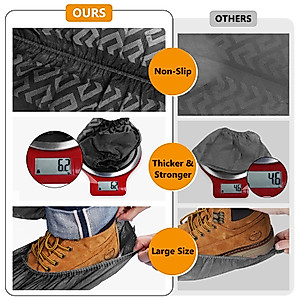 squish Shoe Covers Disposable Non Slip, 100 Pack(50 pairs) Thick Extra Disposable Boot Covers Slip Proof Shoe Cover for Indoors Outdoors Recyclable Durable Protector Covers Fits Virtually Most Shoes