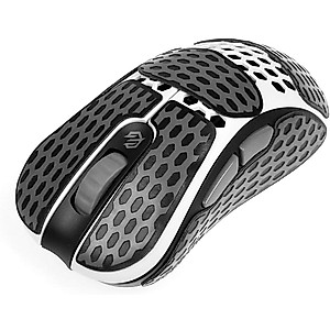 Gwolves Skoll Mini SK-S White 50g Ultralight Weight Honeycomb Design Ergonomic Wired Gaming Mouse with 3389 Sensor - PTFE Skates - 16,000DPI - Detachable Cable (White) (Small)