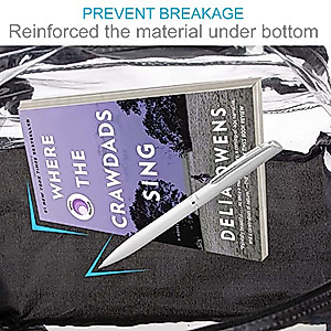 UFNDC Clear Backpack for Men and Women, Heavy Duty PVC Transparent Bookbag,See Through Backpacks - Black