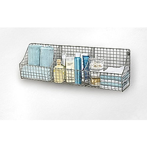 Spectrum Diversified Wall Mount Triple Storage Basket, Satin Nickel