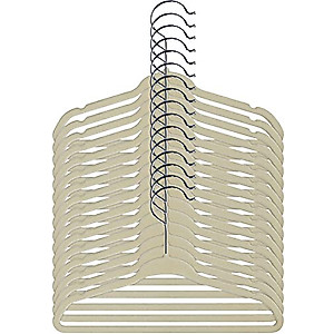 Utopia Home Kids Velvet Bulk Hangers - Small Clothes Hanger - Non Slip - Space Saver - Ivory Color (Bulk Pack of 100)